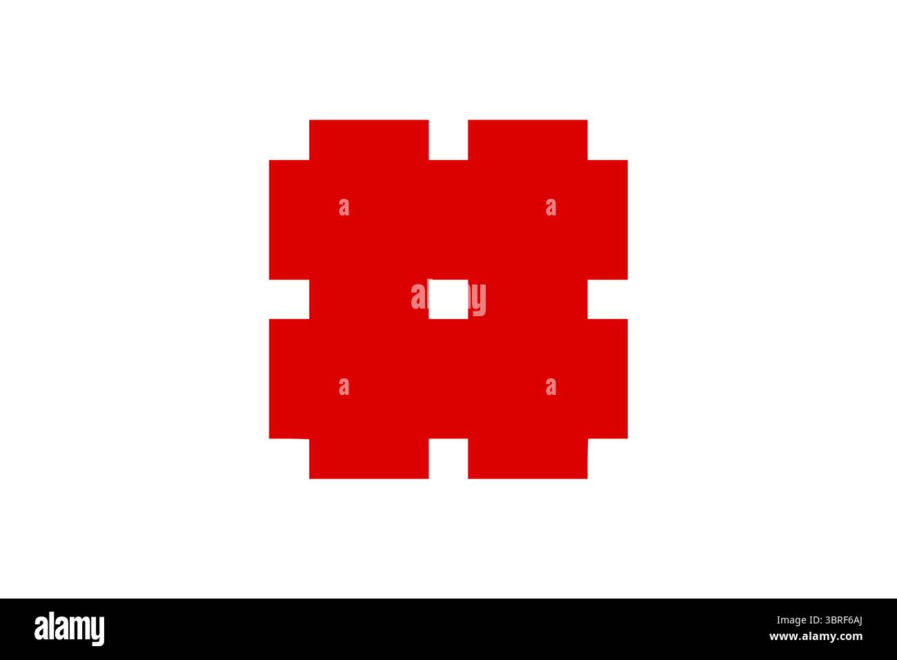 Flag of Gifu, Japan – official city flag with stylized katakana “Gi ...