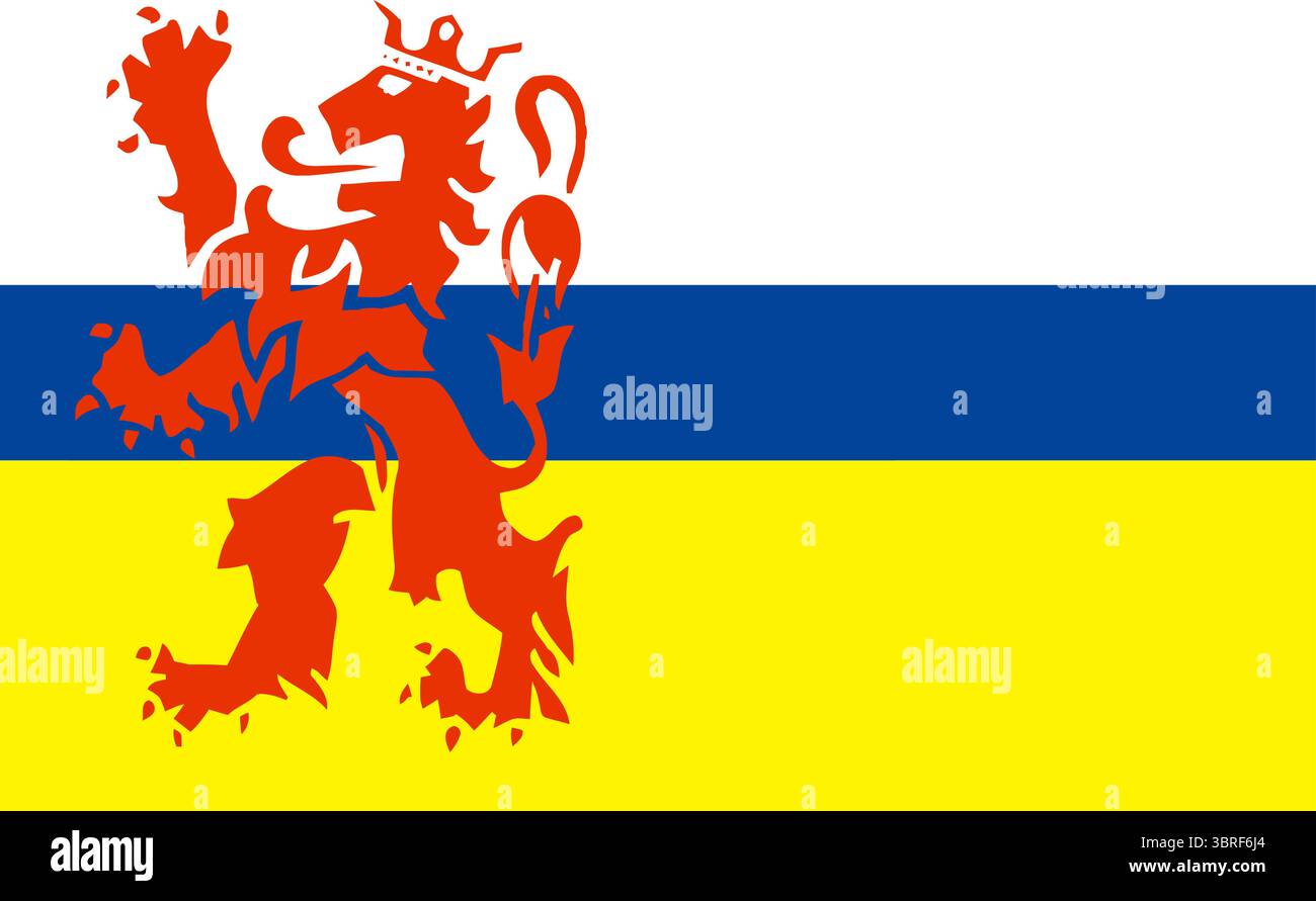 Flag of Limburg, Netherlands – provincial flag with horizontal yellow ...