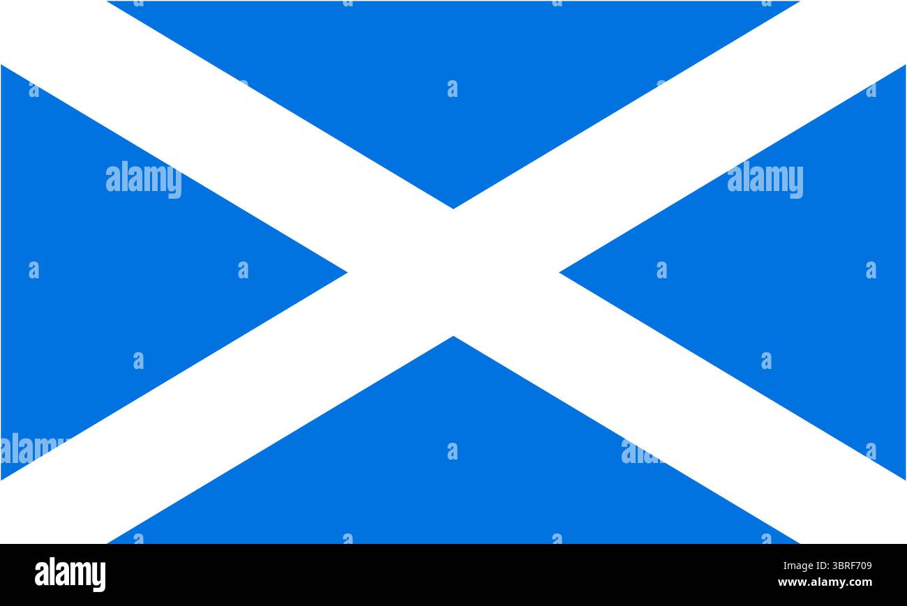 Flag of Scotland – official national flag with white Saint Andrew’s ...