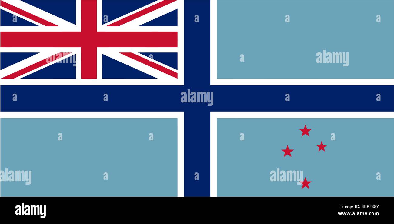 Civil Air Ensign of New Zealand – sky blue flag with Union Jack, dark ...