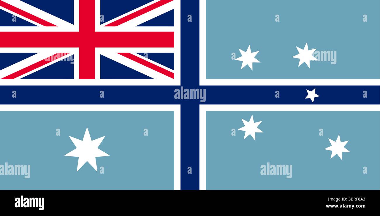 Flag of Australian Civil Air Ensign. Realistic waving flag of Air ...