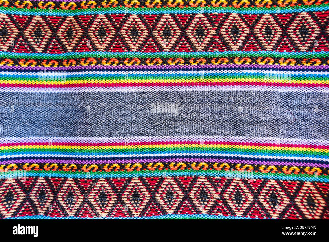 Colorful hand-woven Inca textile background with ancient designs from ...