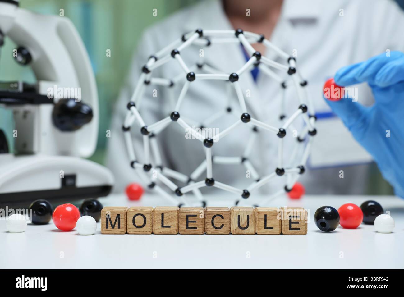 A visual representation of a molecule model being studied in a ...