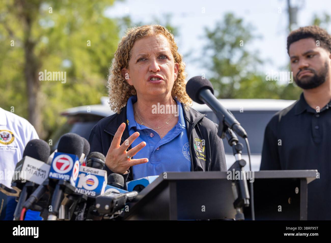 OCHOPEE, FLORIDA - JULY 12: Rep. Debbie Wasserman Schultz (D-FL) speaks ...