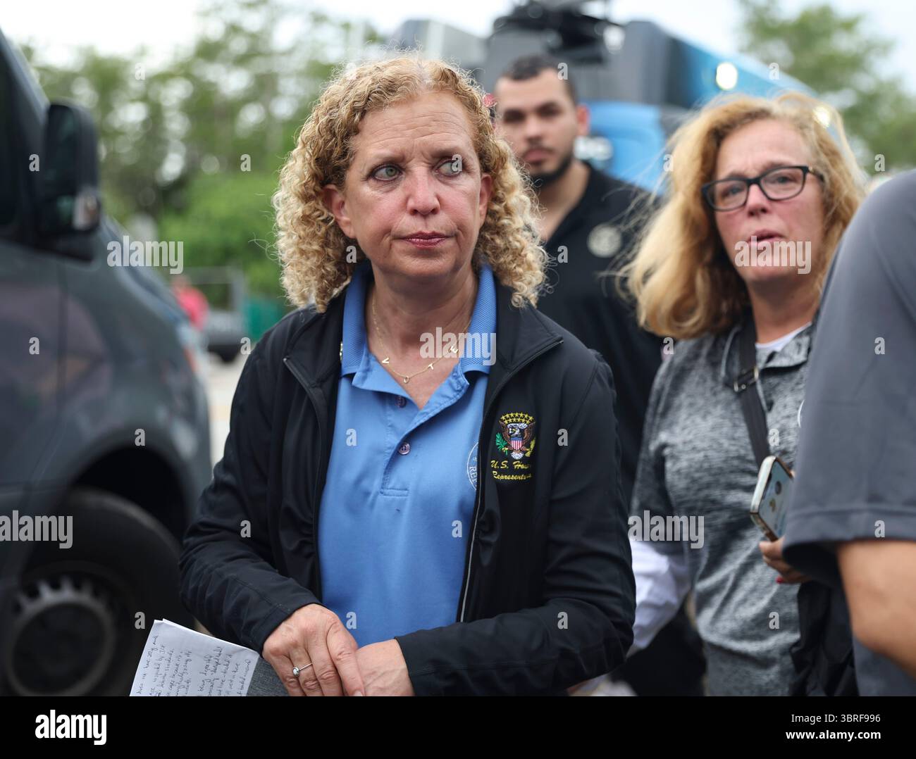 Rep. Debbie Wasserman Schultz leaves the Dade-Collier Training and ...
