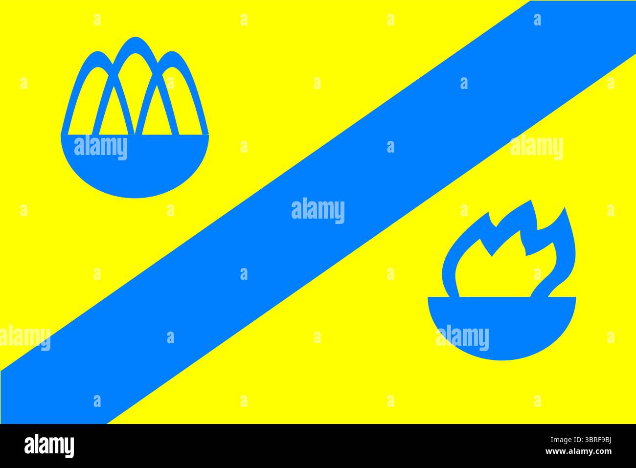 Flag of Stryi Raion, Lviv Oblast, Ukraine – official district flag with ...