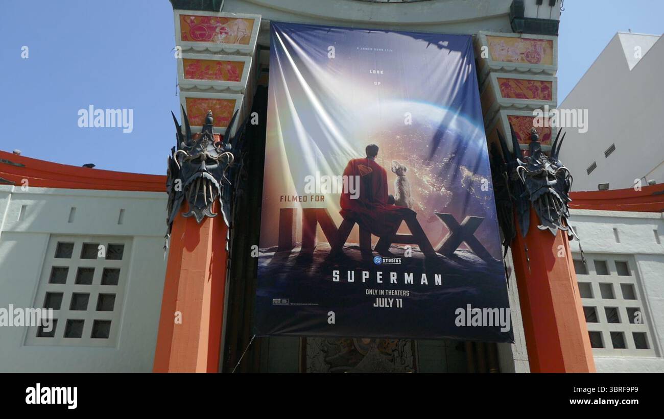 Los Angeles, California, USA 11th July 2025 Superman Banner with David ...