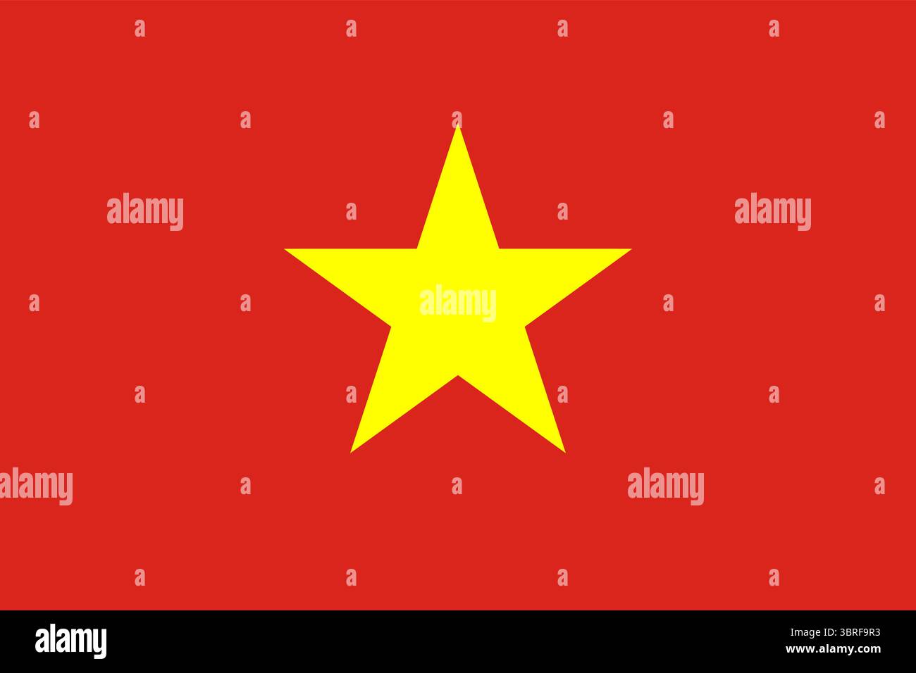 Flag of Vietnam (1955–present) fluttering over Hanoi’s Ba Dinh Square ...