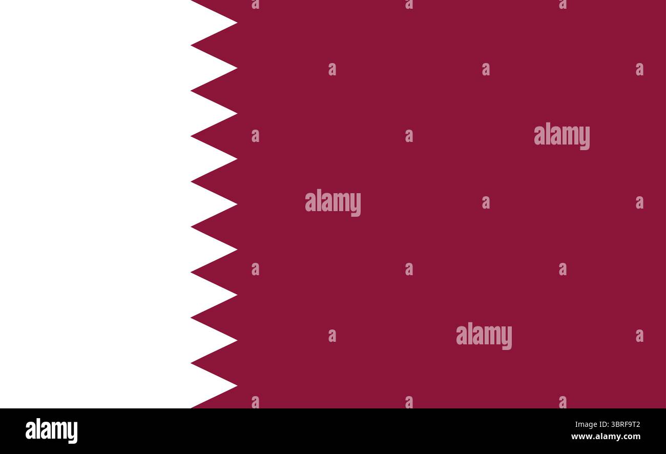 Flag of Qatar – official national flag with maroon field and white ...