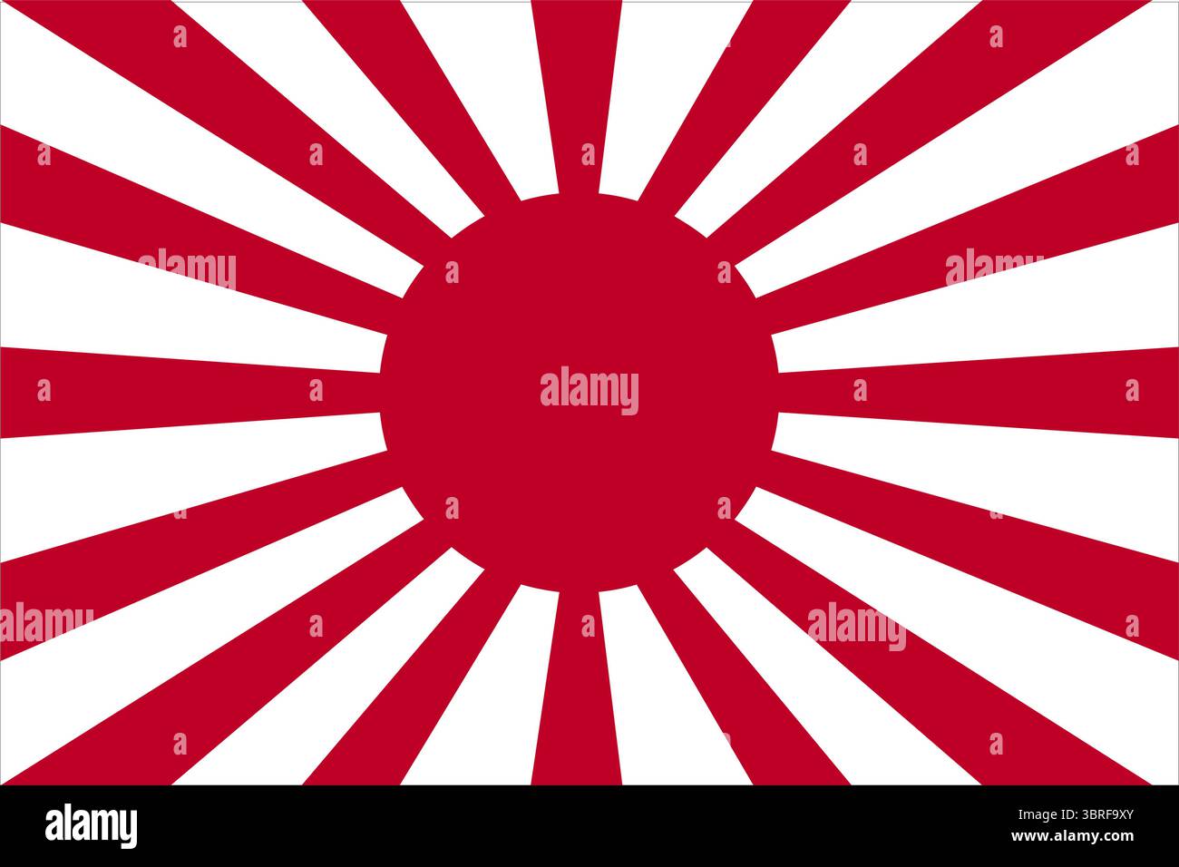 War flag of the Imperial Japanese Army – rising sun with 16 rays ...
