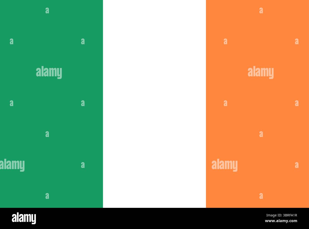 Flag of Ireland – official national tricolor with vertical green, white ...