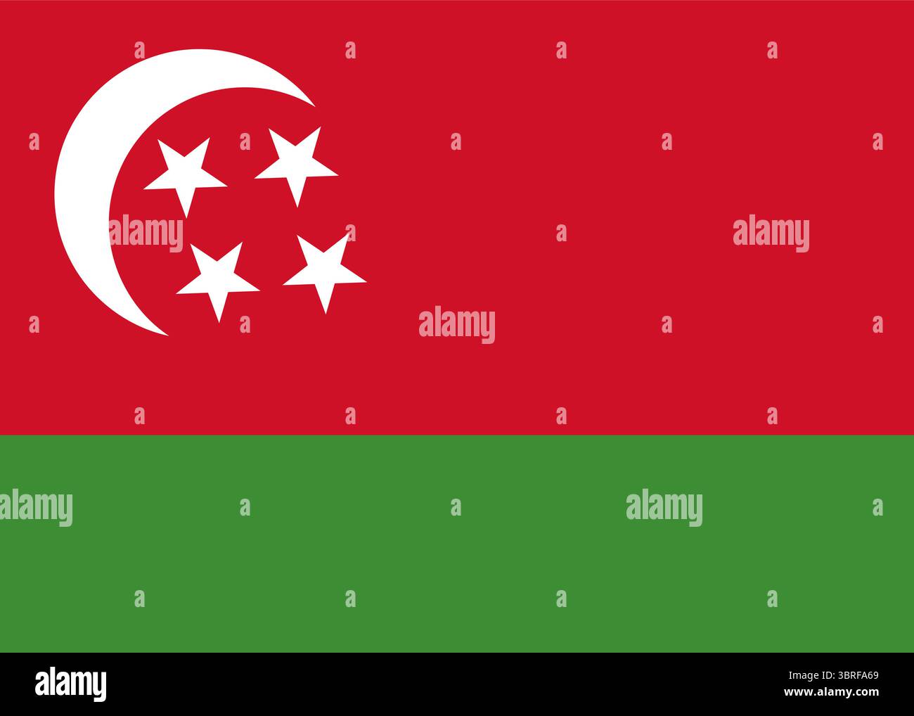 Flag of the Comoros (1975–1978) – green field with white crescent and ...