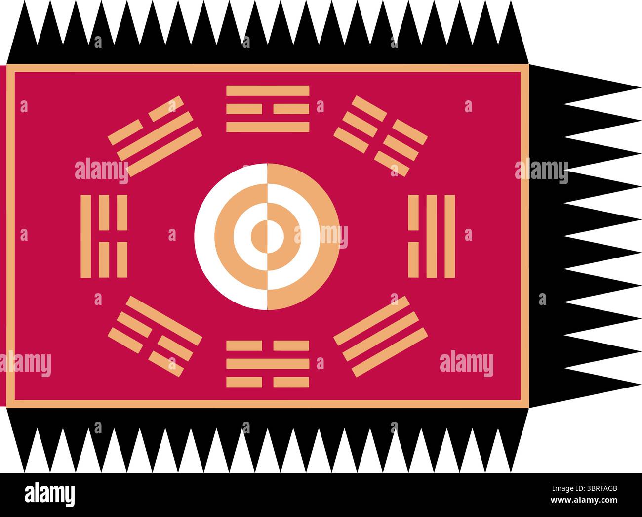 Flag of the King of Joseon – historical royal banner with red field and ...