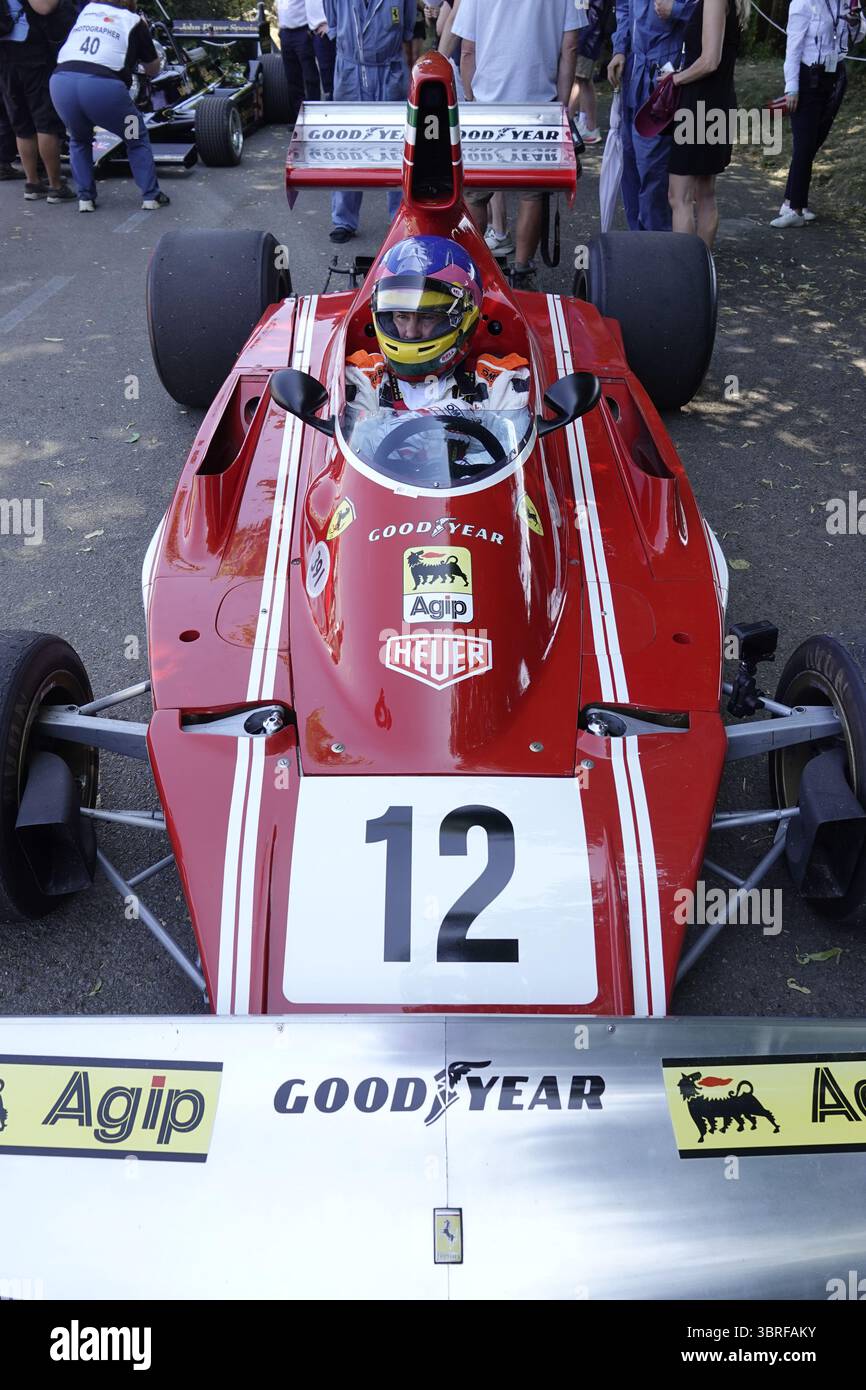 Goodwood, West Sussex, UK. 12th July, 2025. Gilles Villeneuve in his ...