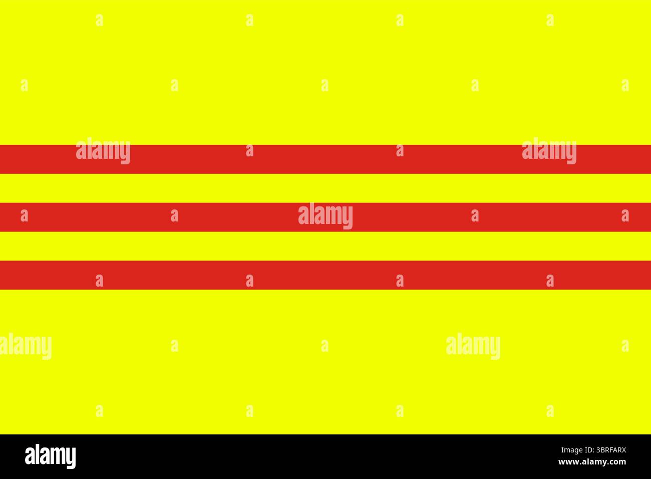 Flag of South Vietnam (Republic of Vietnam) – yellow field with three ...