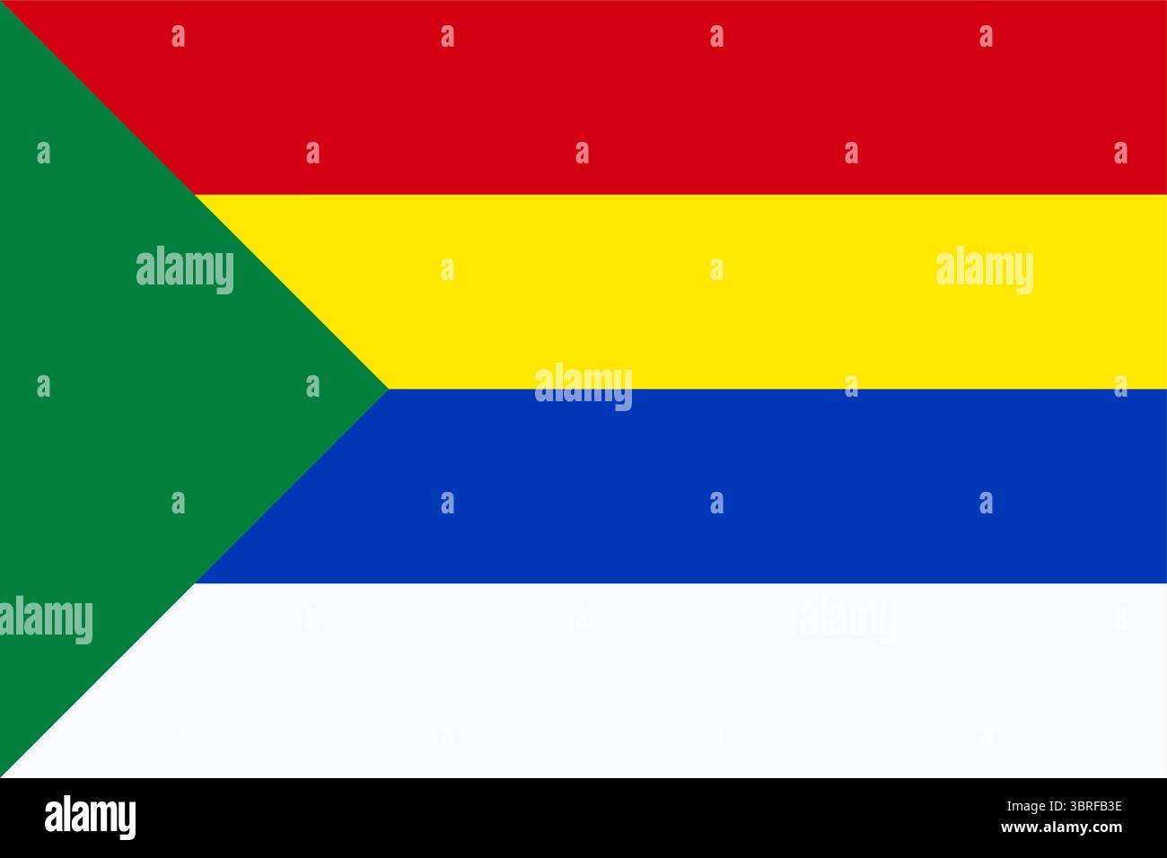 Flag of the Druze people – five-colored religious symbol representing unity, spirituality and ...