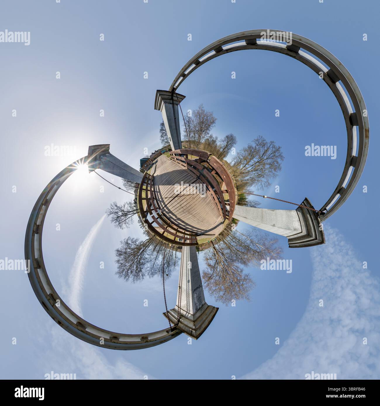 Abstract view of little planet transformation of spherical panorama 360 ...