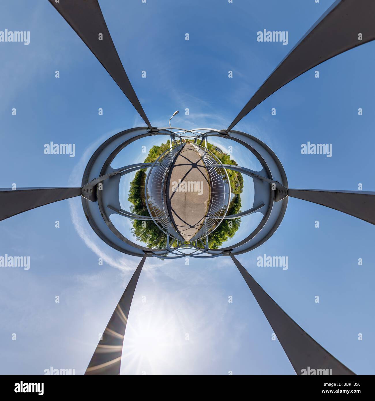 Abstract view of little planet transformation of spherical panorama 360 ...