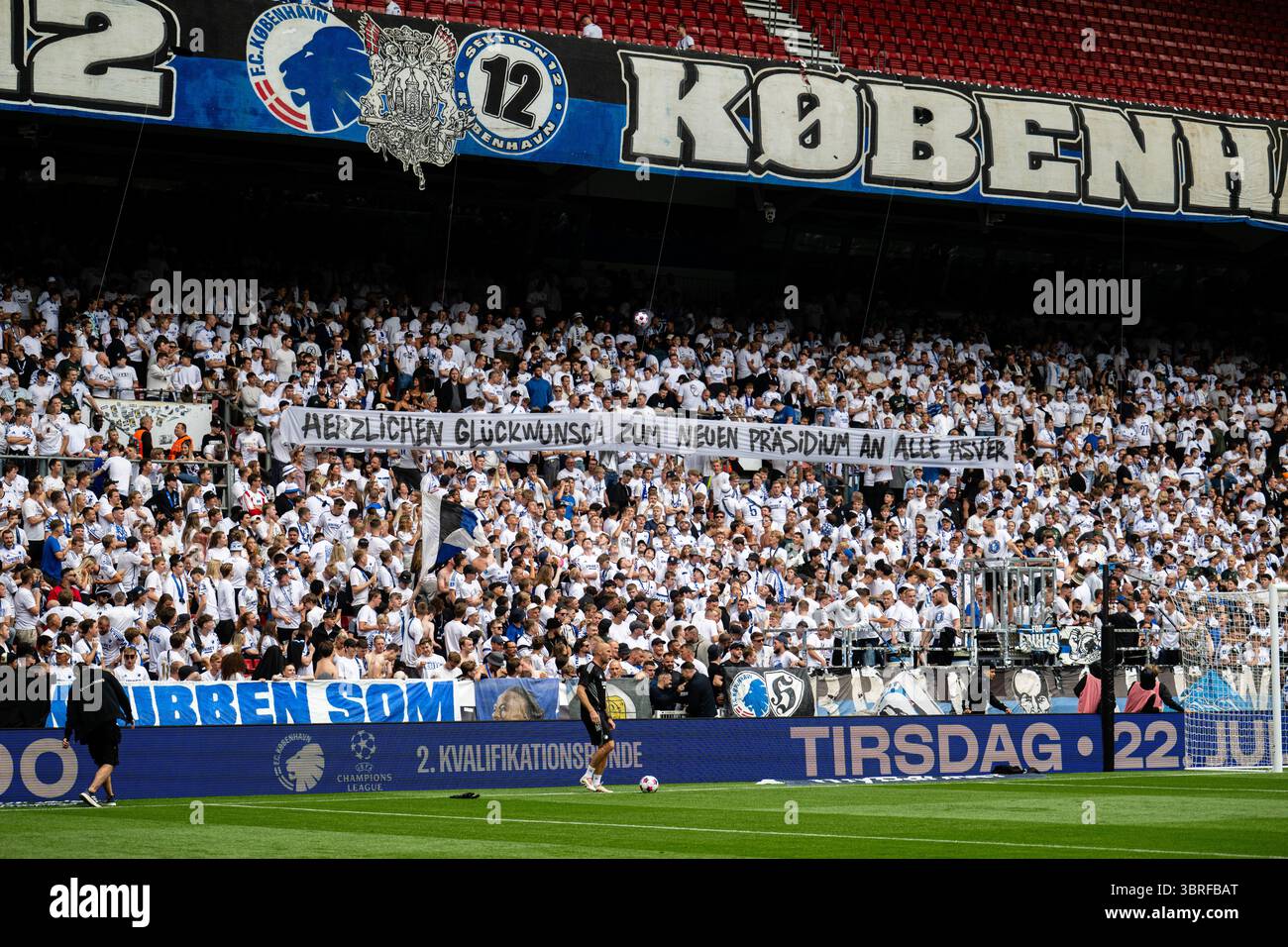 Copenhagen, Denmark. 12th July, 2025. Football fans of FC Copenhagen ...