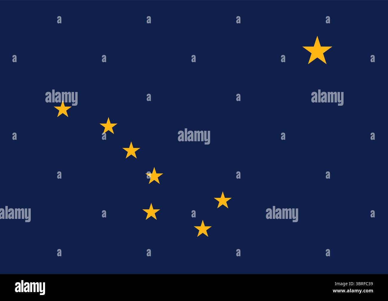 Flag of Alaska, USA – official state banner featuring the Big Dipper ...