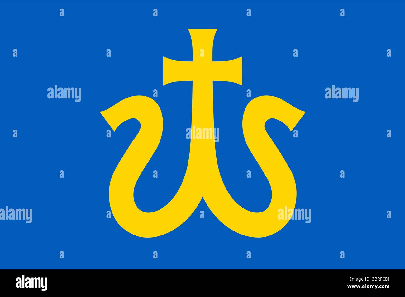 flag of Halych, Ukraine – medieval city banner design with trident ...