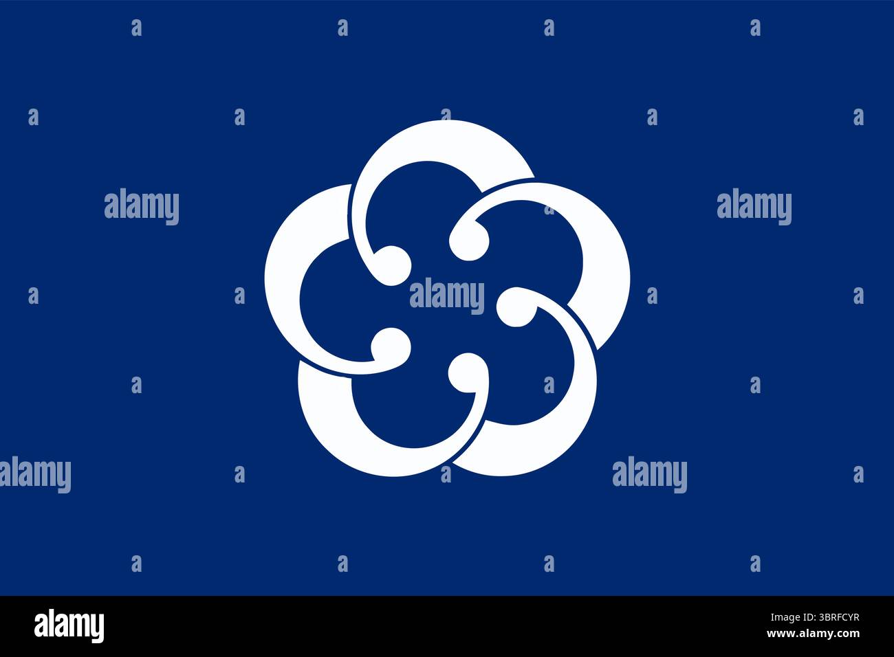 Official flag of Odawara city, Kanagawa Prefecture, Japan, white ...