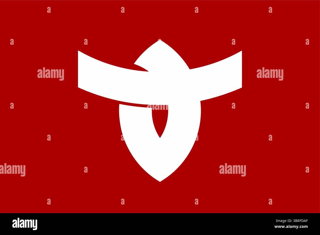 Official flag of Nankoku city, Kochi Prefecture, Japan, stylized white ...