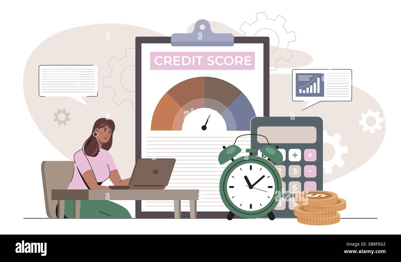 Credit score card chart Stock Vector Images - Alamy