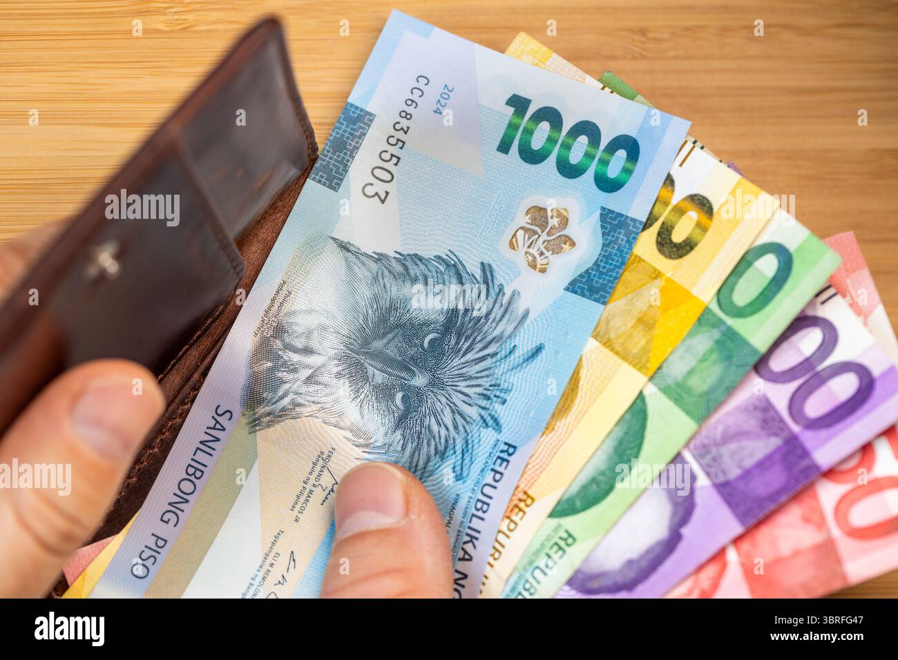 Philippines money. financial business concept. Philippine pesos taken ...