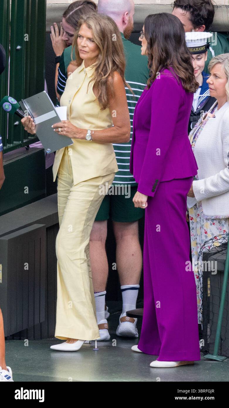 pic shows: Annabel Croft At the the Wimbledon women’s final 12.7.25 ...