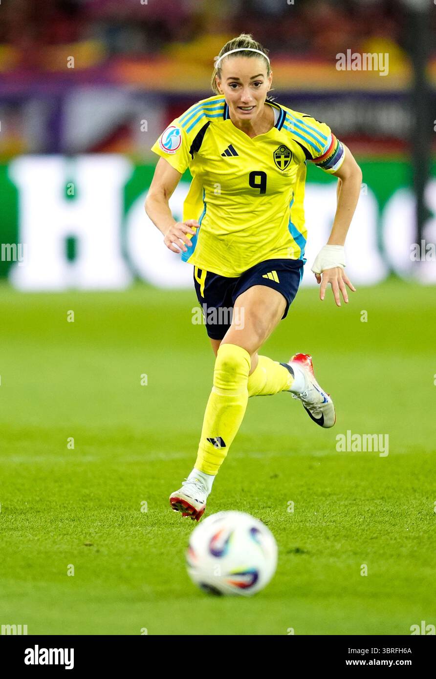 Sweden's Kosovare Asllani in action during the UEFA Women's Euro 2025 ...