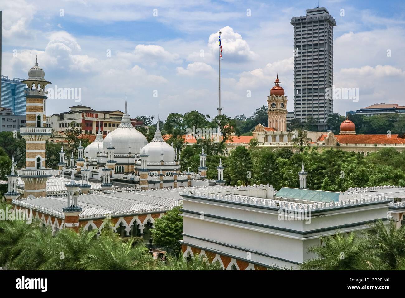 KUALA LUMPUR, MALAYSIA - FEBRUARY 9, 2020: Masjid Jamek Mosque ...