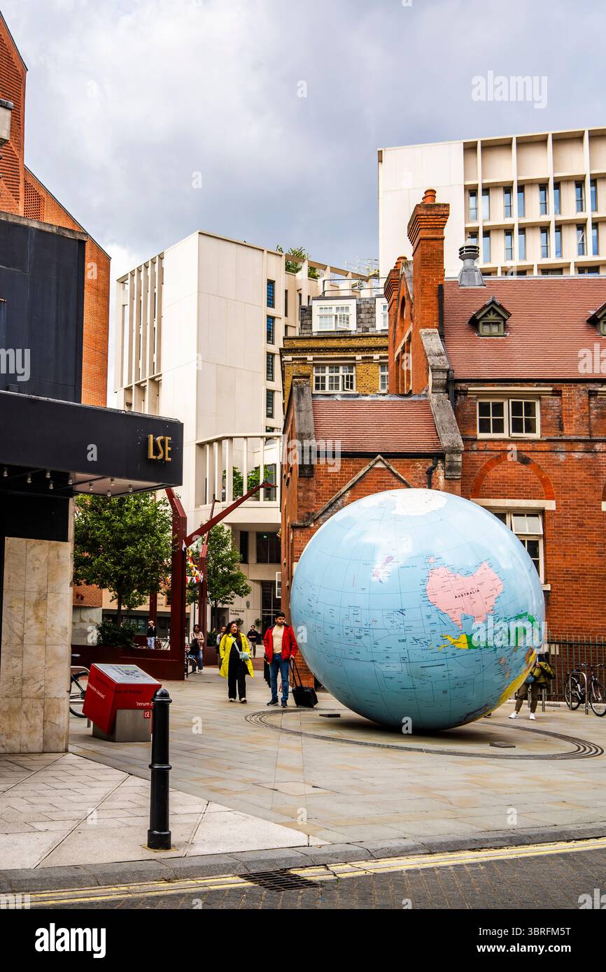 Large globe sculpture "The World Turned Upside Down" by Mark Wallinger ...