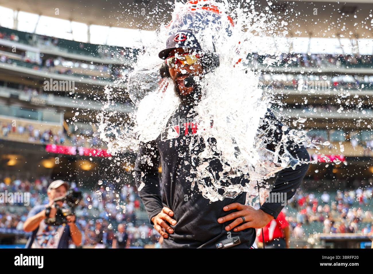 July 12th, 2025: Minnesota Twins center fielder Byron Buxton (25) gets ...
