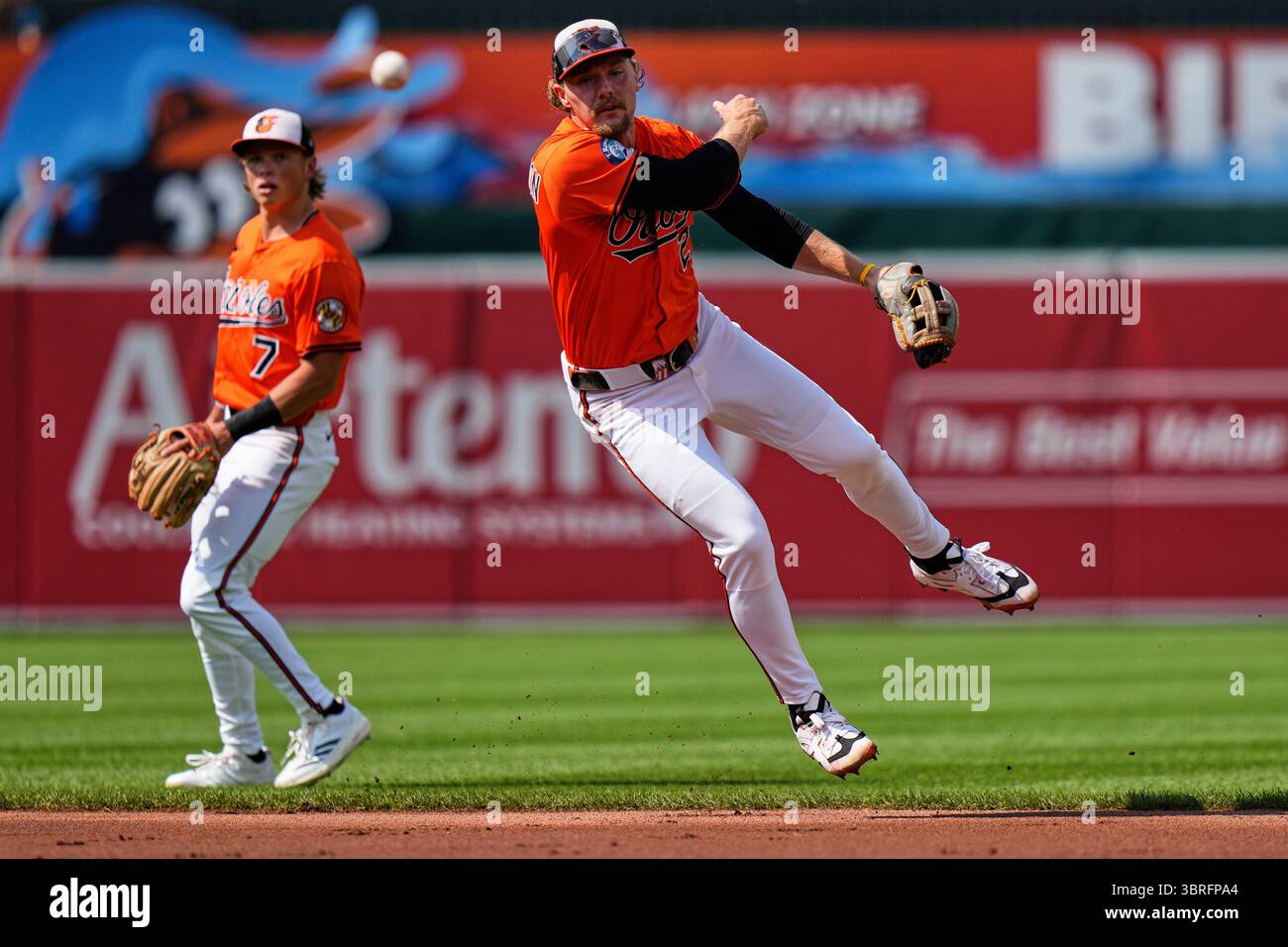 Baltimore Orioles shortstop Gunnar Henderson (2) fields a ground ball ...