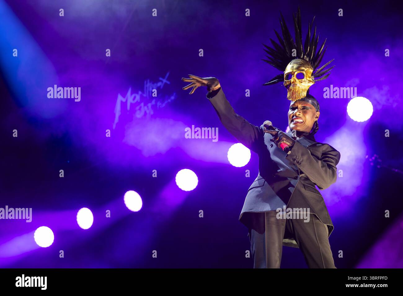 Jamaican singer Grace Jones performs on the Lake stage during the 59th ...
