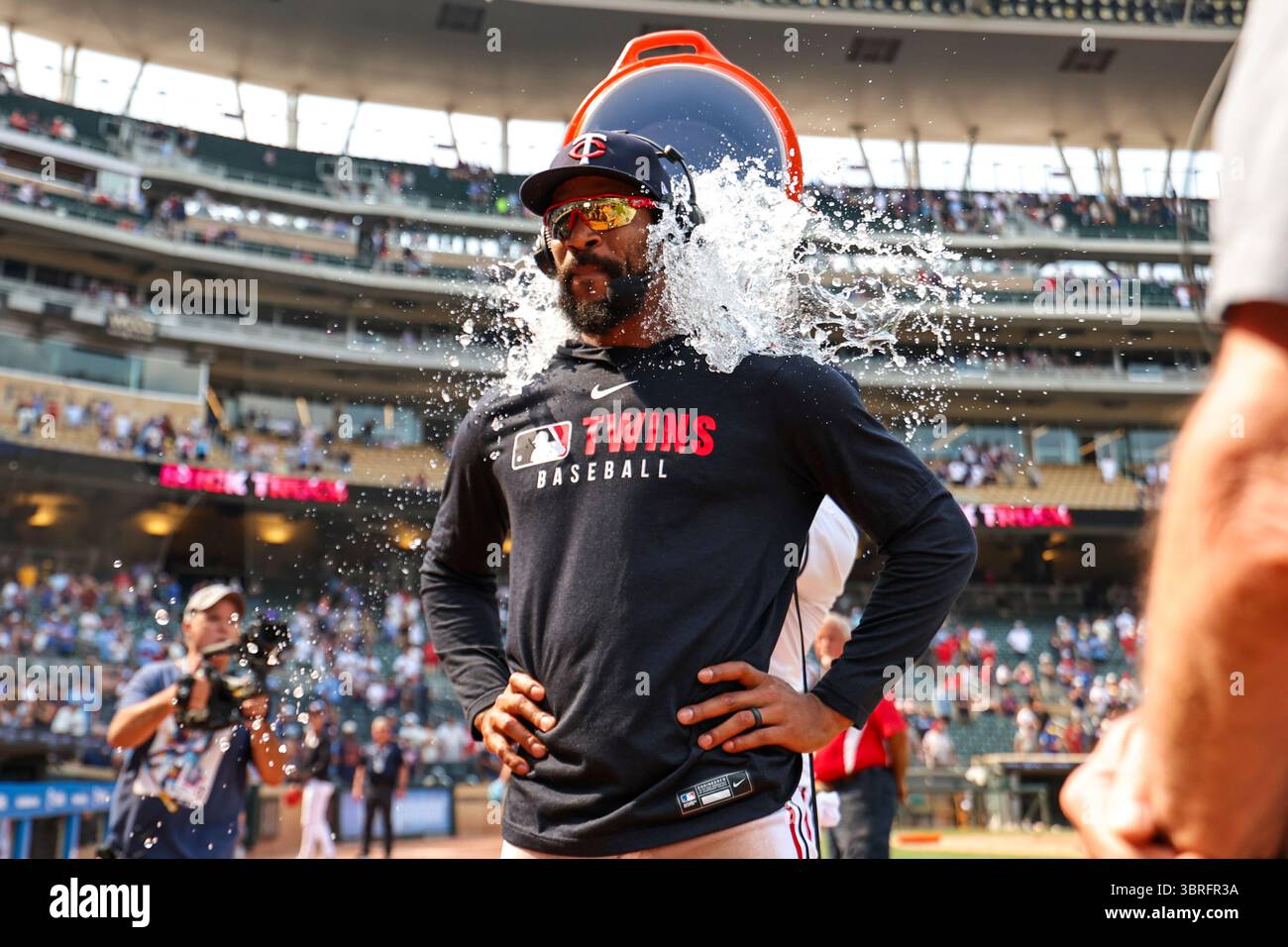 July 12th, 2025: Minnesota Twins center fielder Byron Buxton (25) gets ...