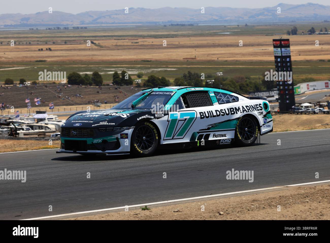 SONOMA, CA - JULY 12: Chris Buescher (#17 RFK Racing BuildSubmarines ...