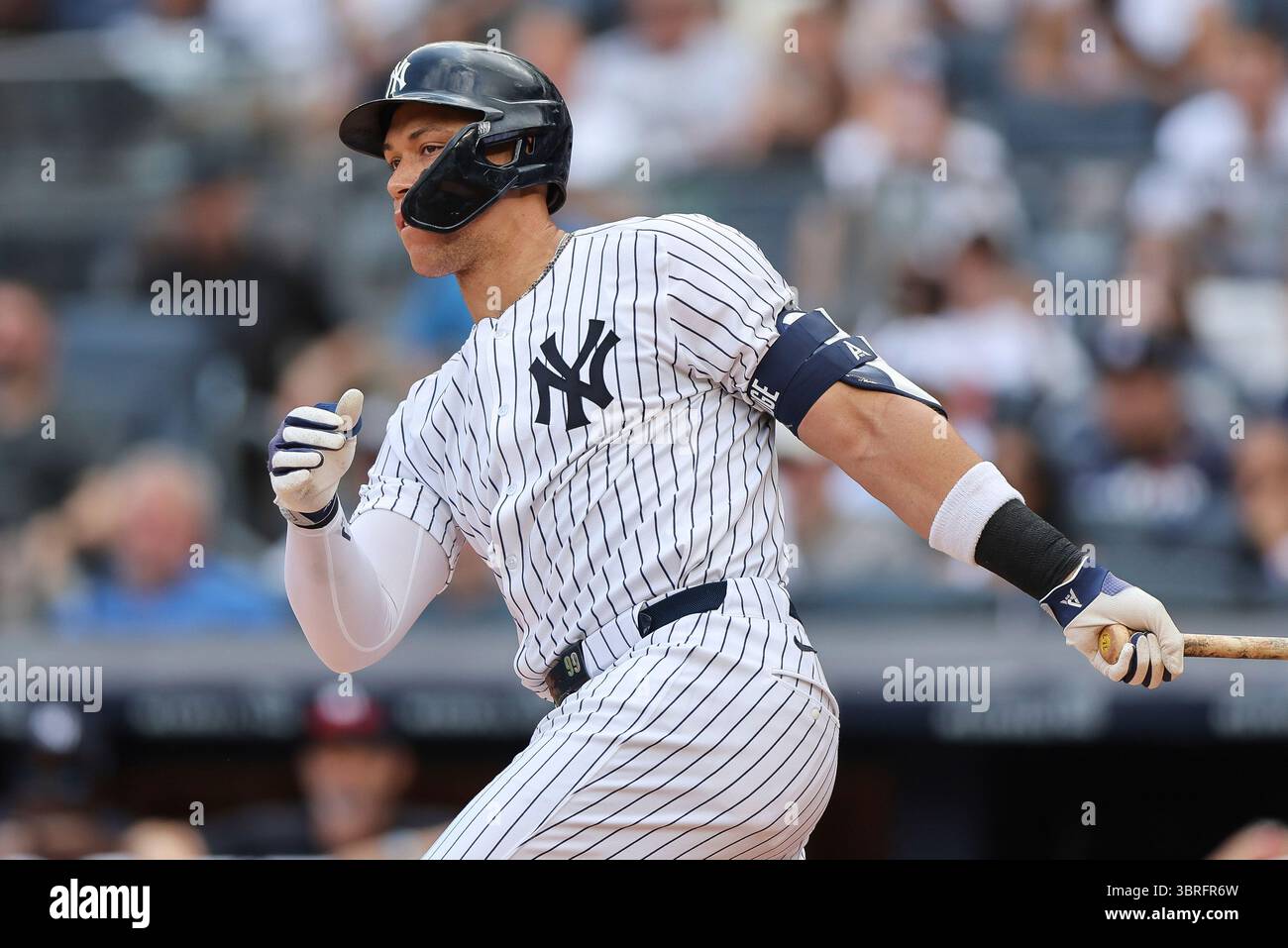 BRONX, NY - JULY 12: New York Yankees outfielder Aaron Judge (99) hits ...