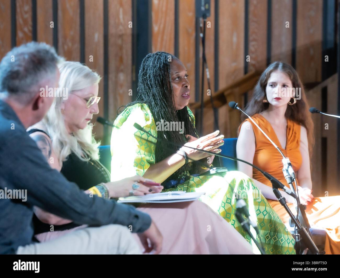 Keele, Staffordshire, UK. 12th July 2025. Byline festival was set up ...