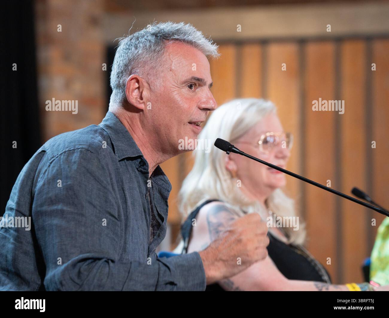 Keele, Staffordshire, UK. 12th July 2025. Byline festival was set up ...