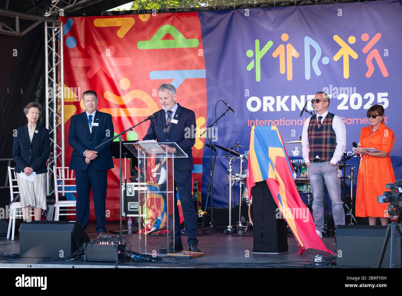 Kirkwall, Orkney Islands, Scotland, UK, 12 July 2025. HRH The Princess ...