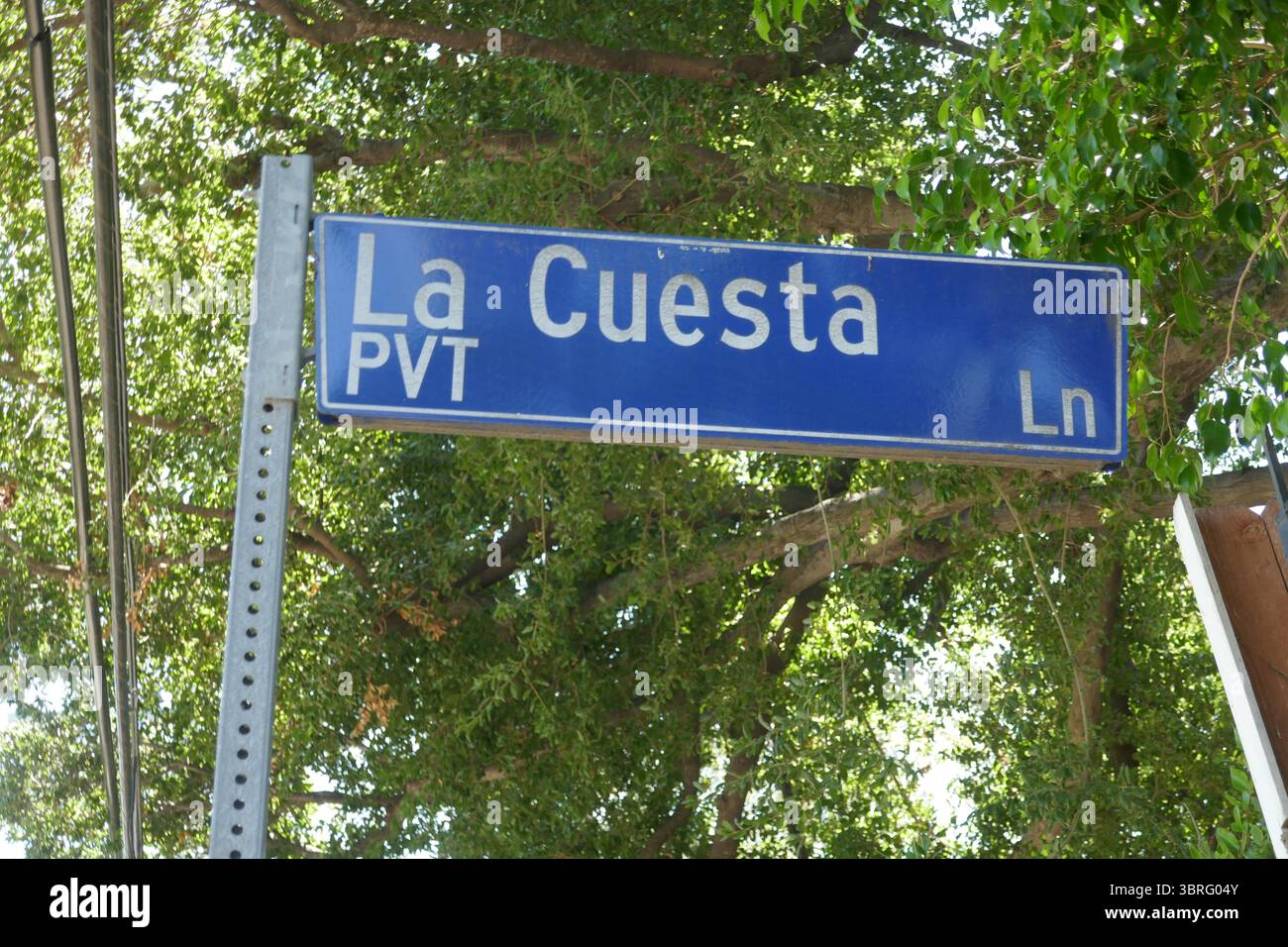 Encino, California, USA 11th July 2025 La Cuesta Lane Private Street ...