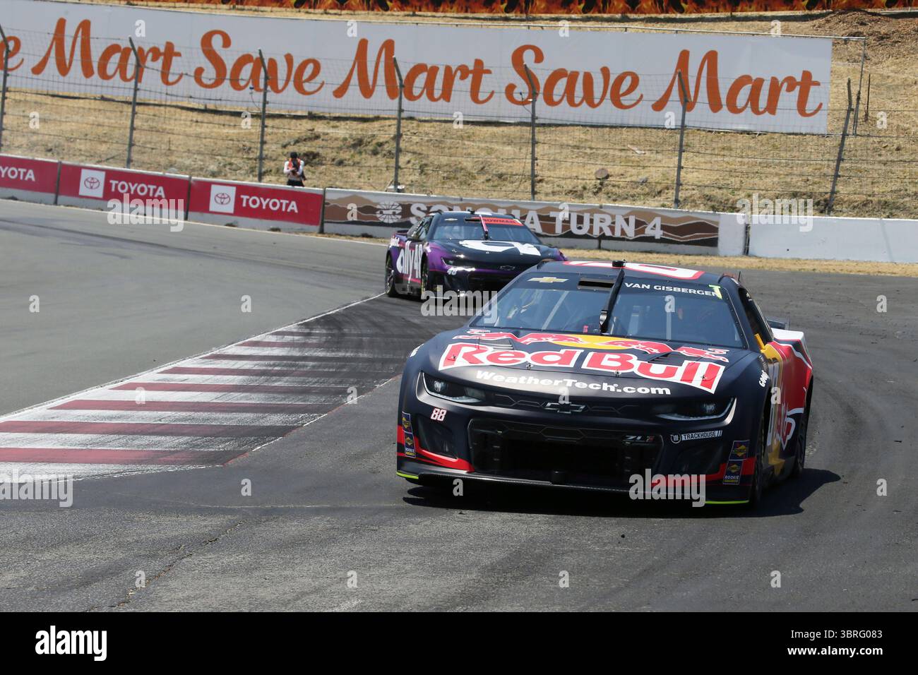SONOMA, CA - JULY 12: Shane Van Gisbergen (#88 Trackhouse Racing Red ...
