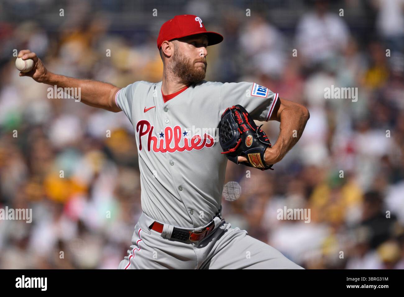 Philadelphia Phillies starting pitcher Zack Wheeler works against a San ...