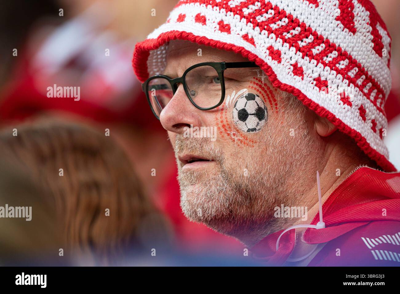 Lucerne, Switzerland, July 12th 2025 Fan of Denmark during the UEFA ...