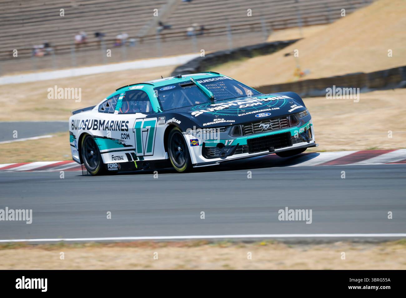 SONOMA, CA - JULY 12: Chris Buescher (#17 RFK Racing BuildSubmarines ...