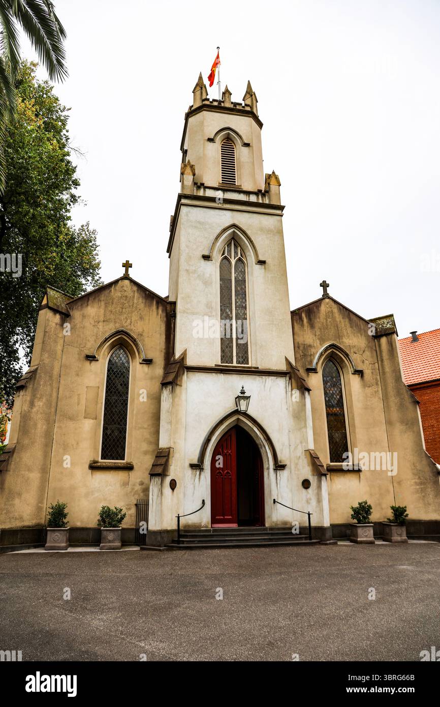 Facade of St Peter, Eastern Hill, Anglican Church, built in 1847 in ...