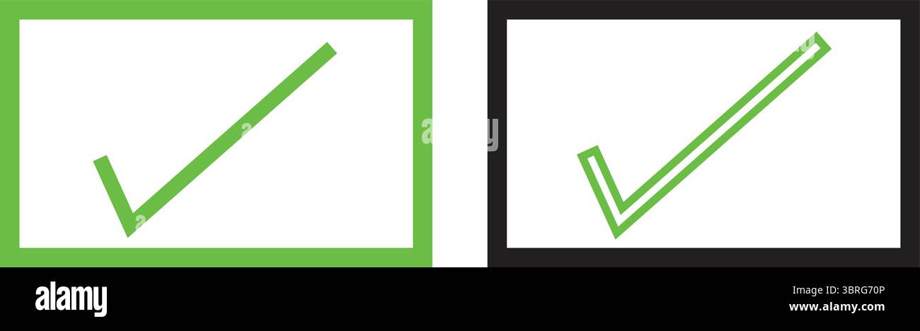 Ticked box symbol Stock Vector Images - Alamy