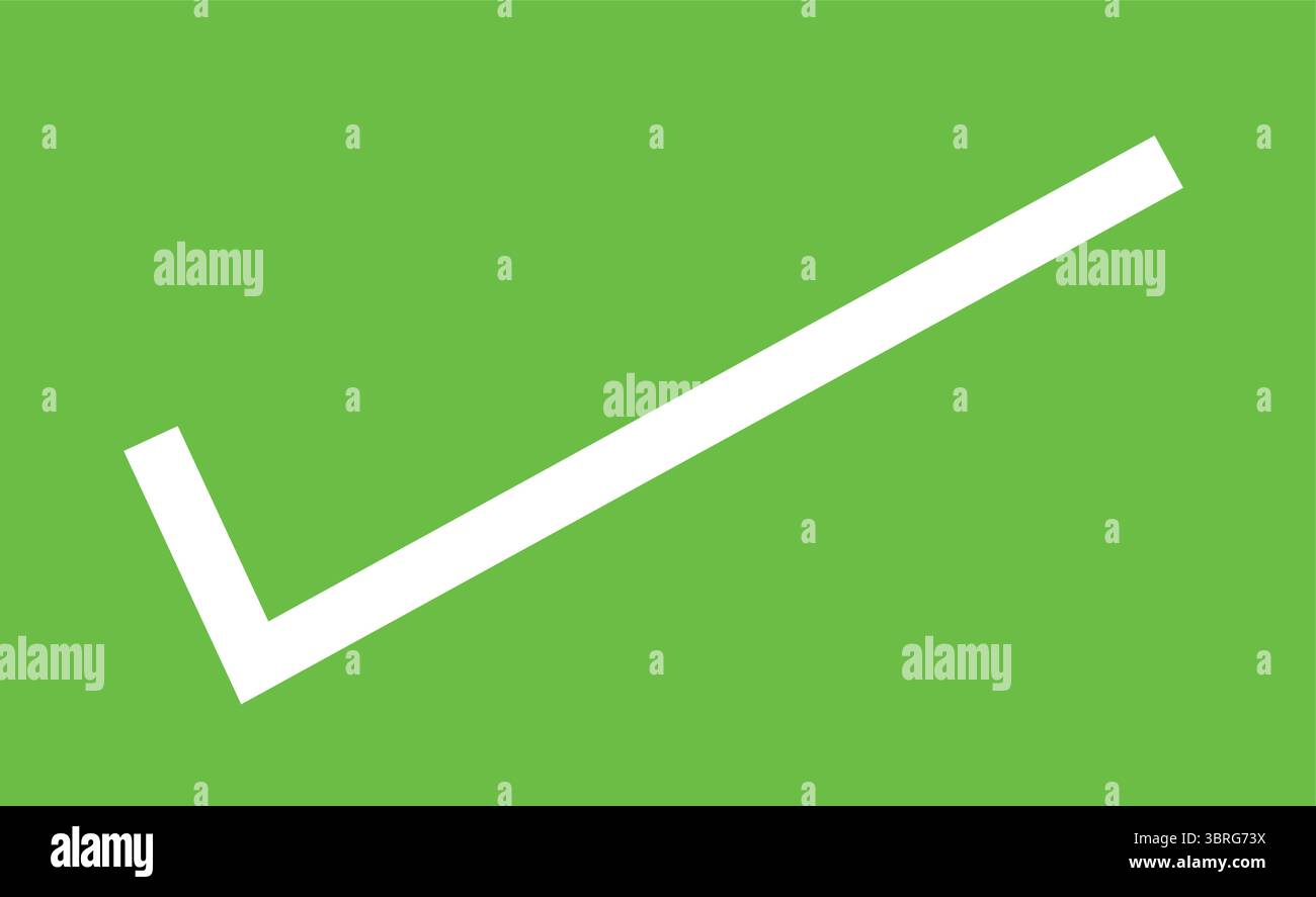 Bright Green Background With Bold White Tick Icon for Check Mark ...